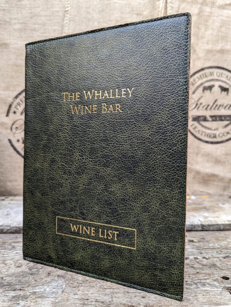 Deluxe Green Leather Menu Covers | Stalwart Crafts US